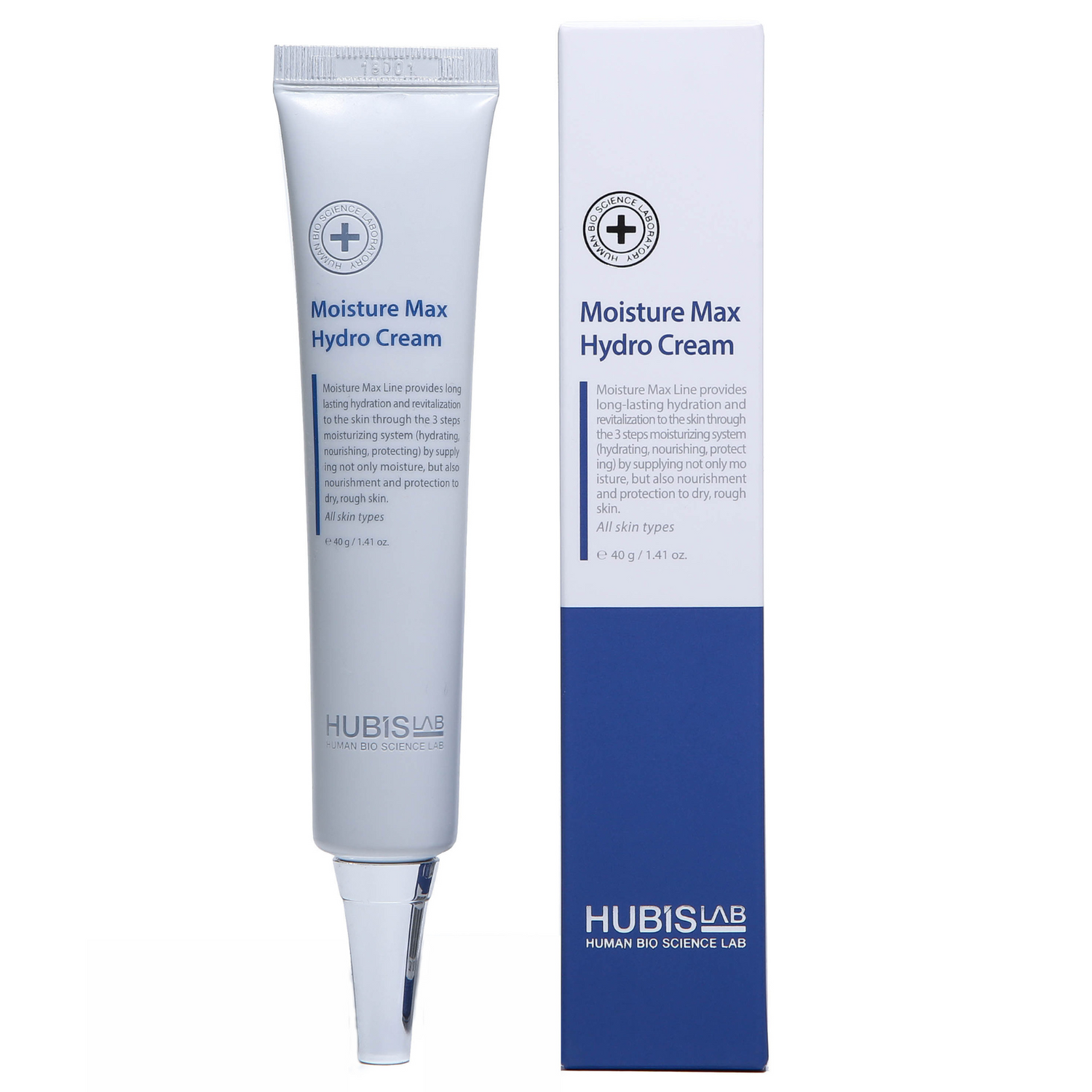 DRĖKINAMASIS VEIDO KREMAS - HUBISLAB MOISTURE MAX HYDRO, 40 G